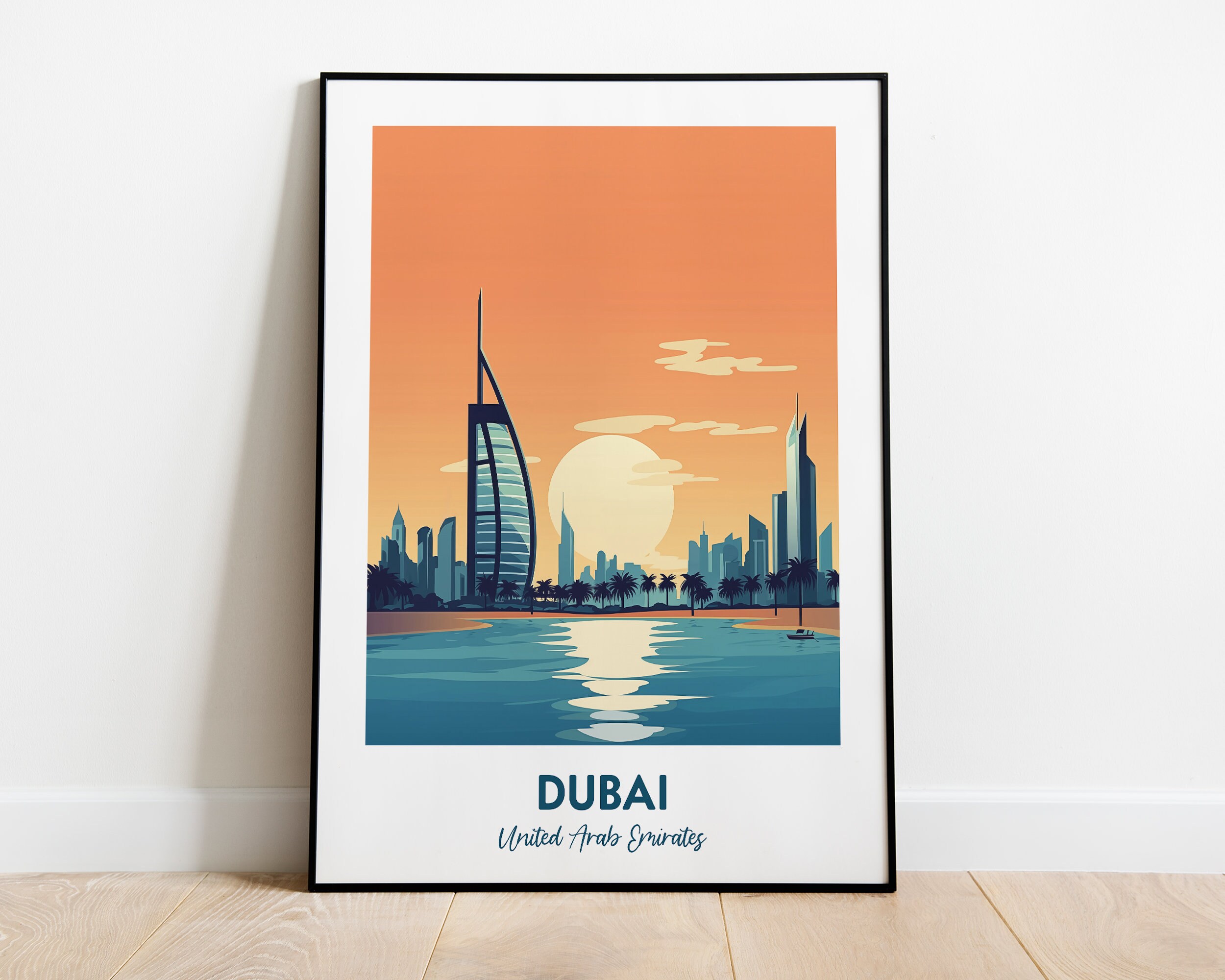 Dubai Travel Print, Dubai Print, Dubai UAE Poster, United Arab Emirates ...