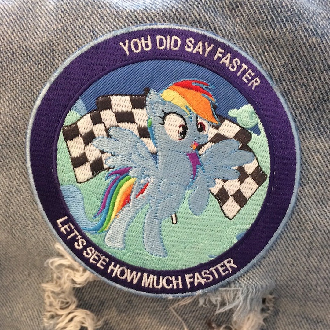 Rainbow Dash Faster Patch - Etsy