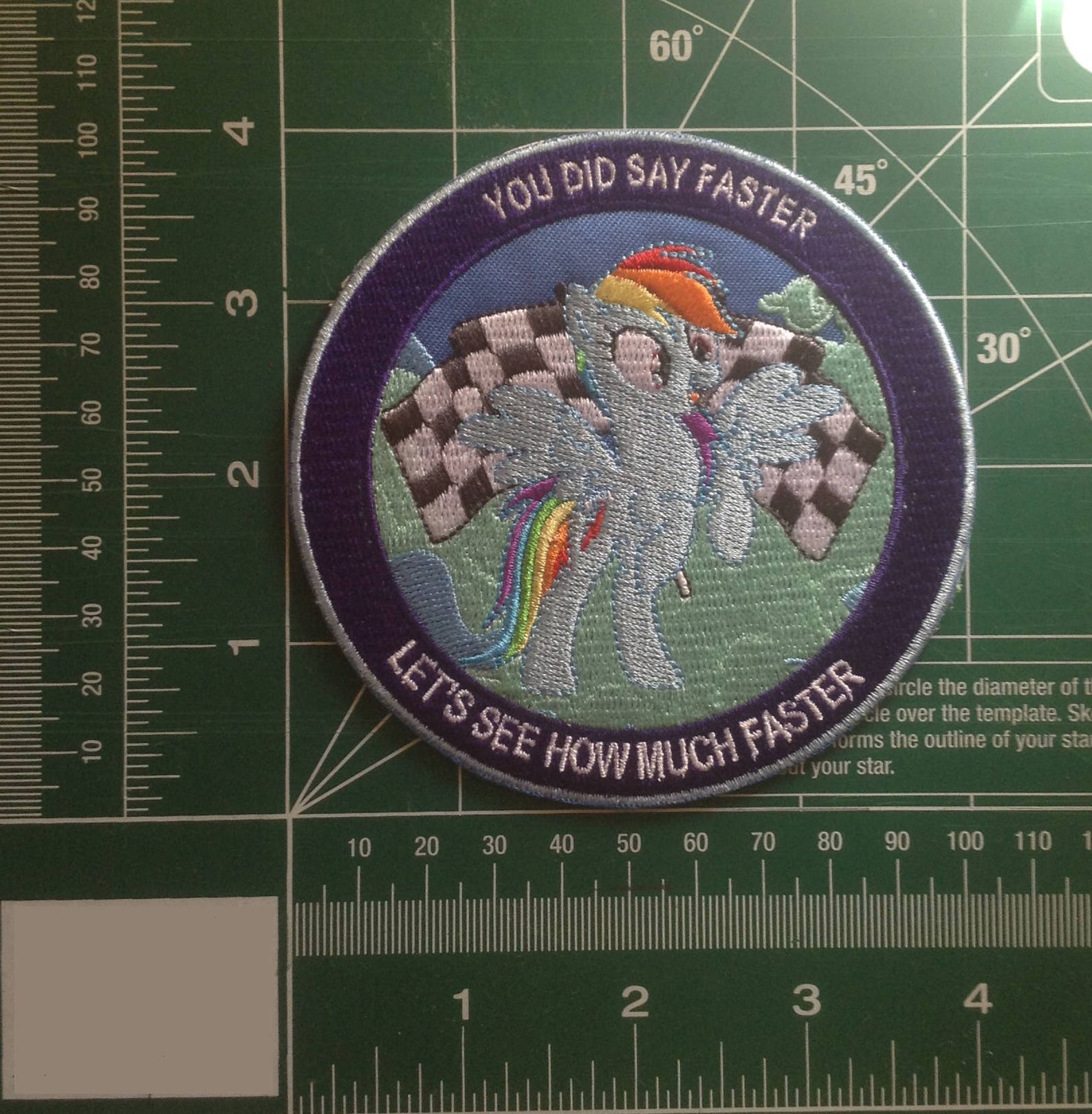 Rainbow Dash Faster Patch Etsy