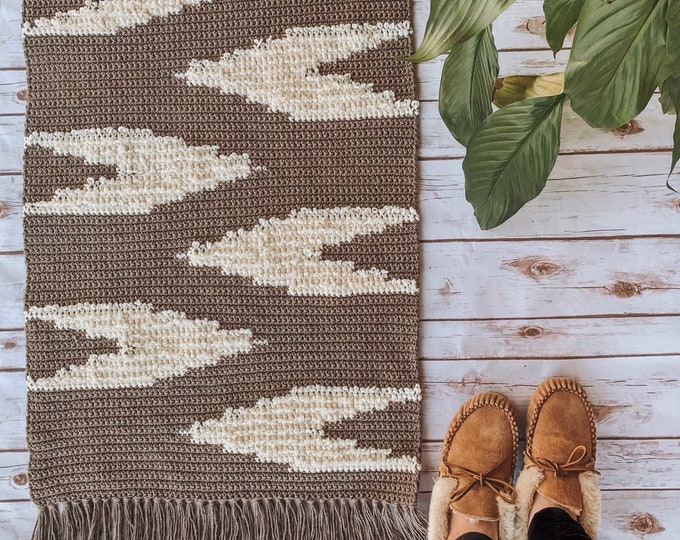 Aleida Loop Rug, Crochet Pattern, Crochet Rug, Home Decor, Cotton Rug ...