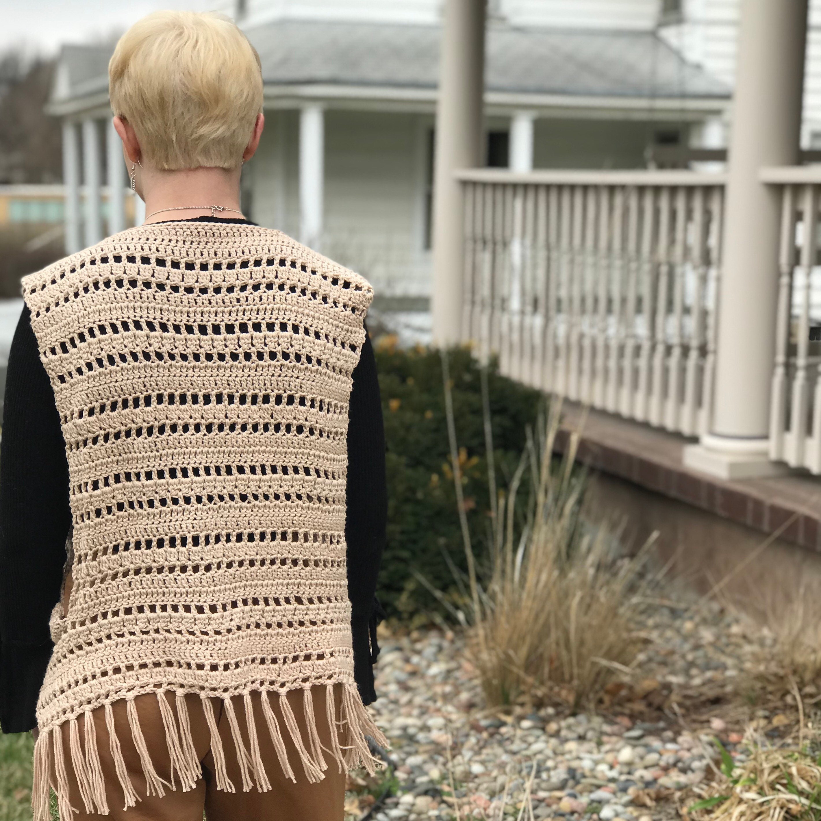 Crochet Vest Pattern Fringe Vest Pattern Crochet Cover Up - Etsy Canada