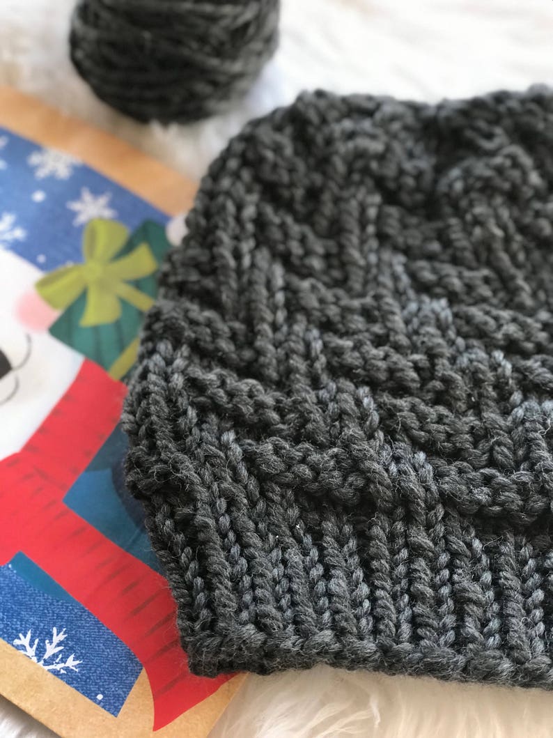 Unisex Knit Pattern Knit Hat for Women Men's Slouchy | Etsy