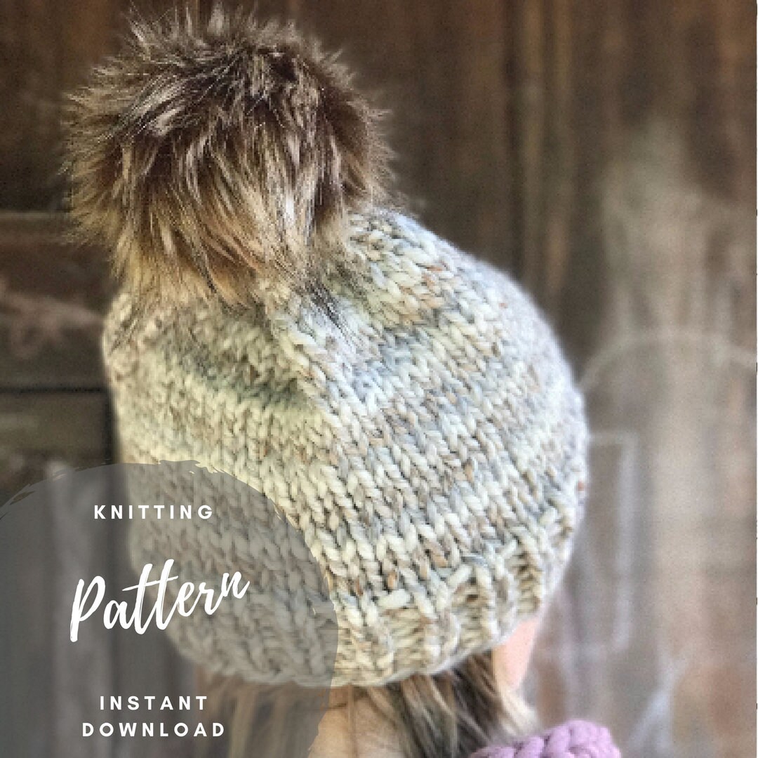 Knitting Pattern for Women, Easy Knitting Tutorial, Slouch Hat Pattern ...