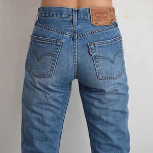 Vintage 90s Levi's 501 Blue Jeans, High Waist Levi Strauss Jeans, Button Fly Levi's, Medium Wash ...