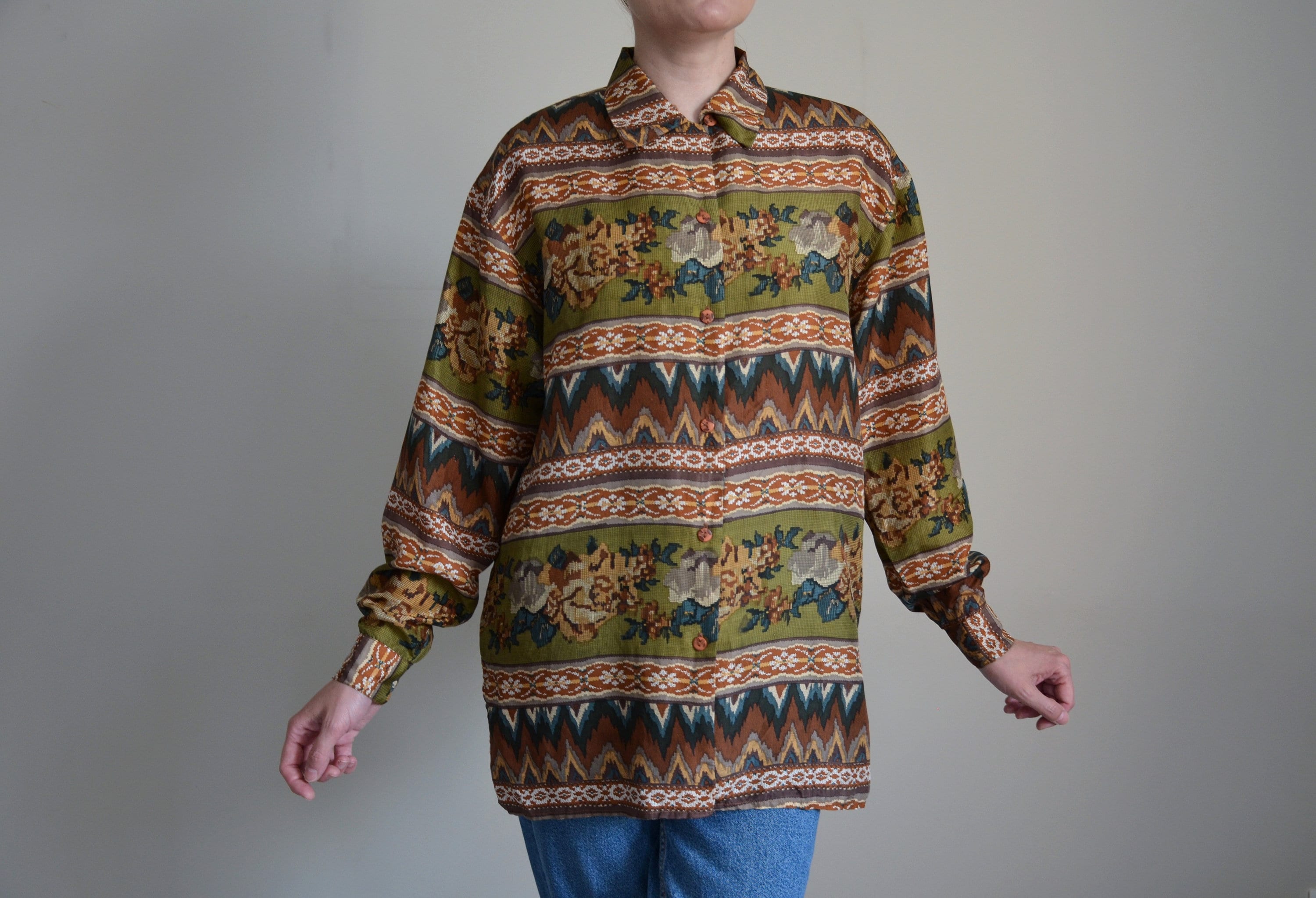 Silk Shirt Green Xl - Etsy Silk Shirt Green Xl - Etsy