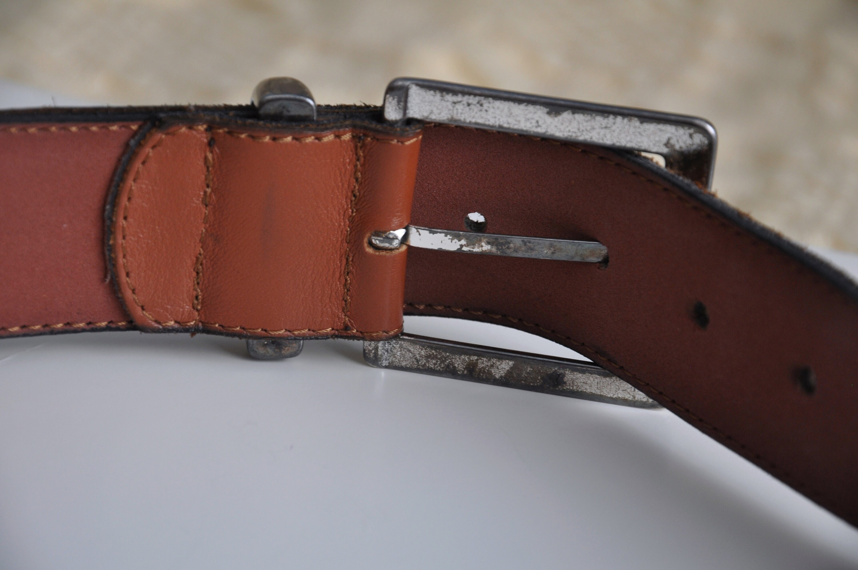 Vintage 90s Brown Leather Western Belt With Silver Tip (75 Cm) - Etsy
