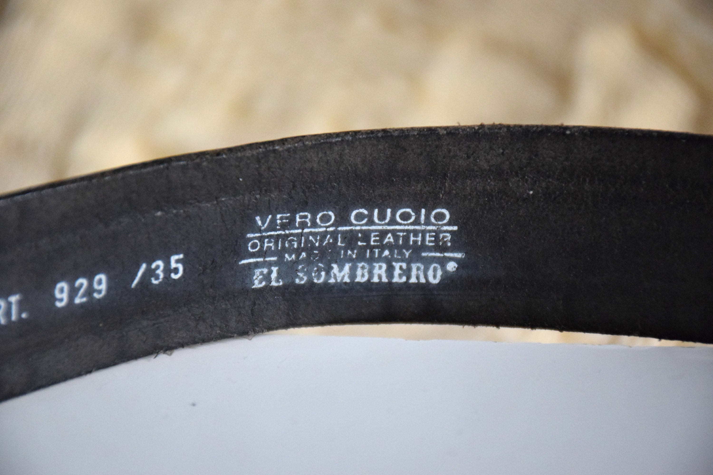 Vintage 90s El Sombrero cinturón de cuero gris con una hebilla | Etsy