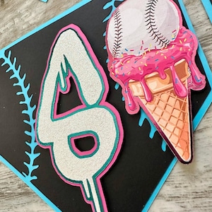 Drippy Ice Cream Drip Baseball Graffiti Birthday Banner - Etsy