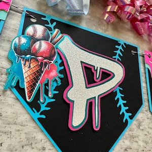 Drippy Ice Cream Drip Baseball Graffiti Birthday Banner - Etsy