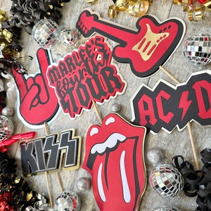 Rock N Roll Theme Centerpiece Picks Sticks - Etsy