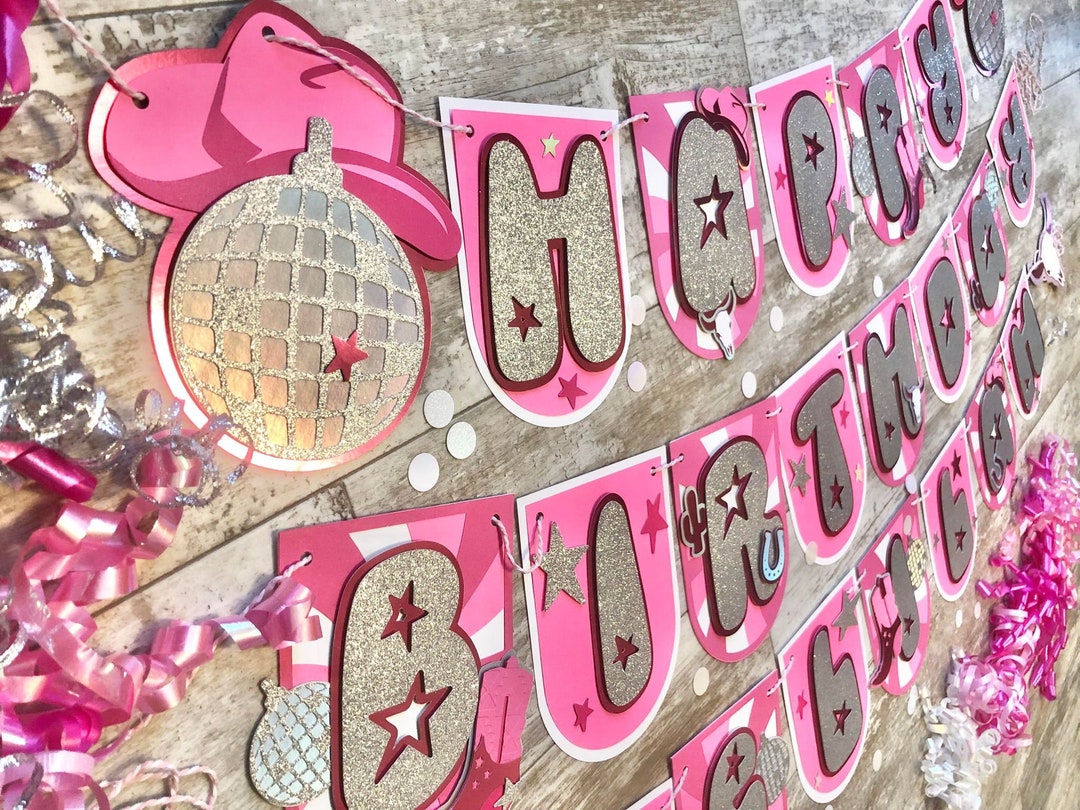 Disco Cowgirl Lets Go Girls Space Cowgirl First Rodeo Theme Birthday ...