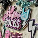 Girls Rock Rockstar Rock N Roll One Rocks Cake Topper & - Etsy