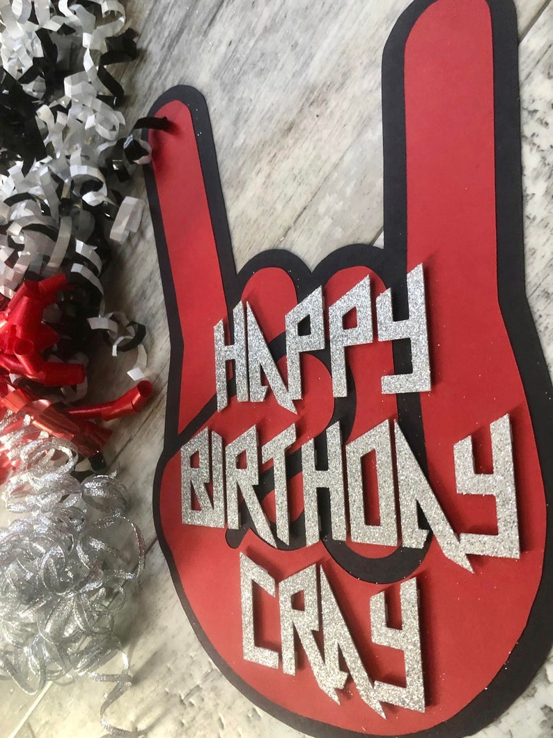 One Rocks Born to Rock Free Tattoos Pour Some Sugar Rock Hand - Etsy