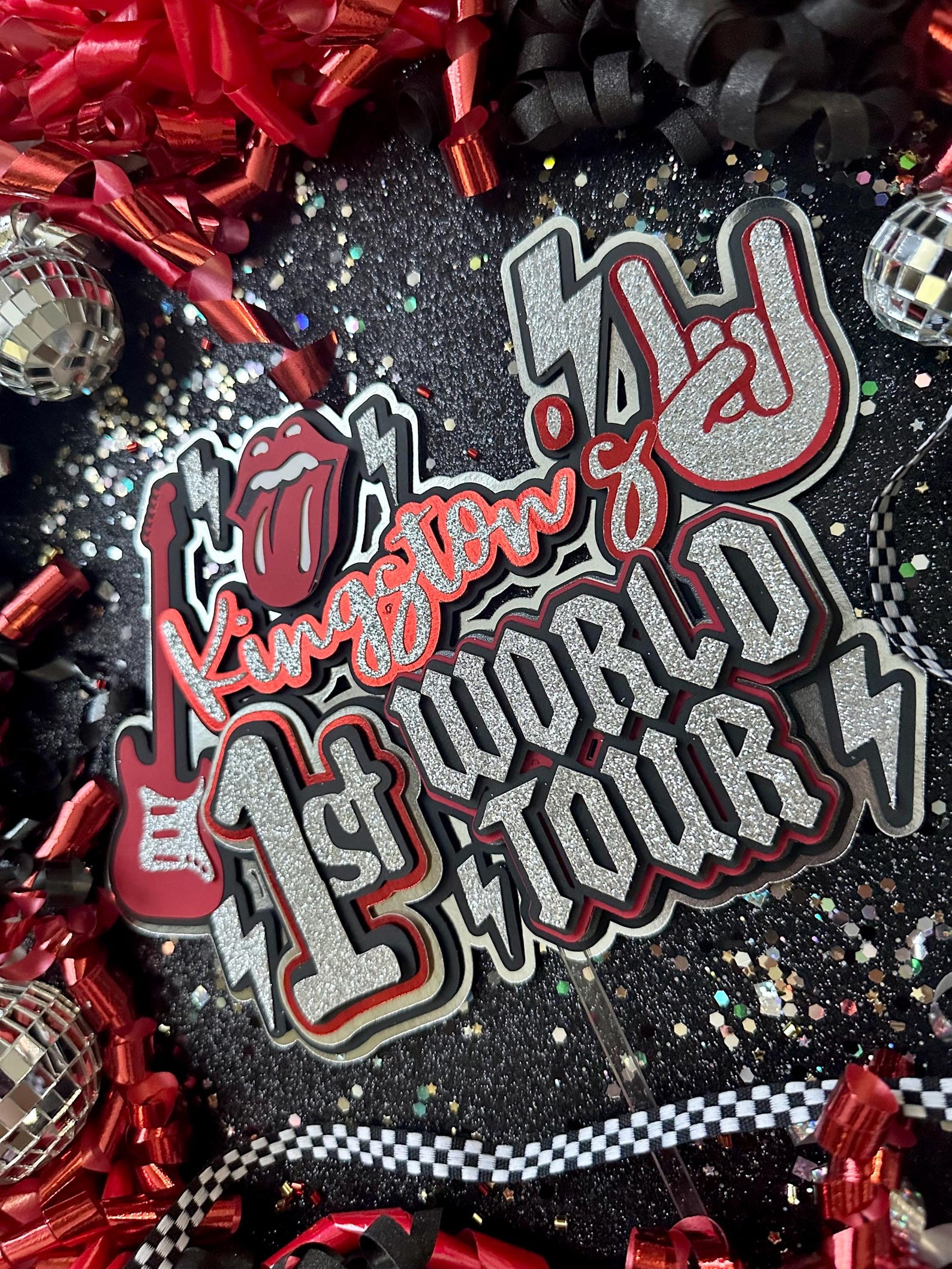 World Tour Rock N Roll Rockstar Birthday Cake Topper Cupcake Toppers - Etsy