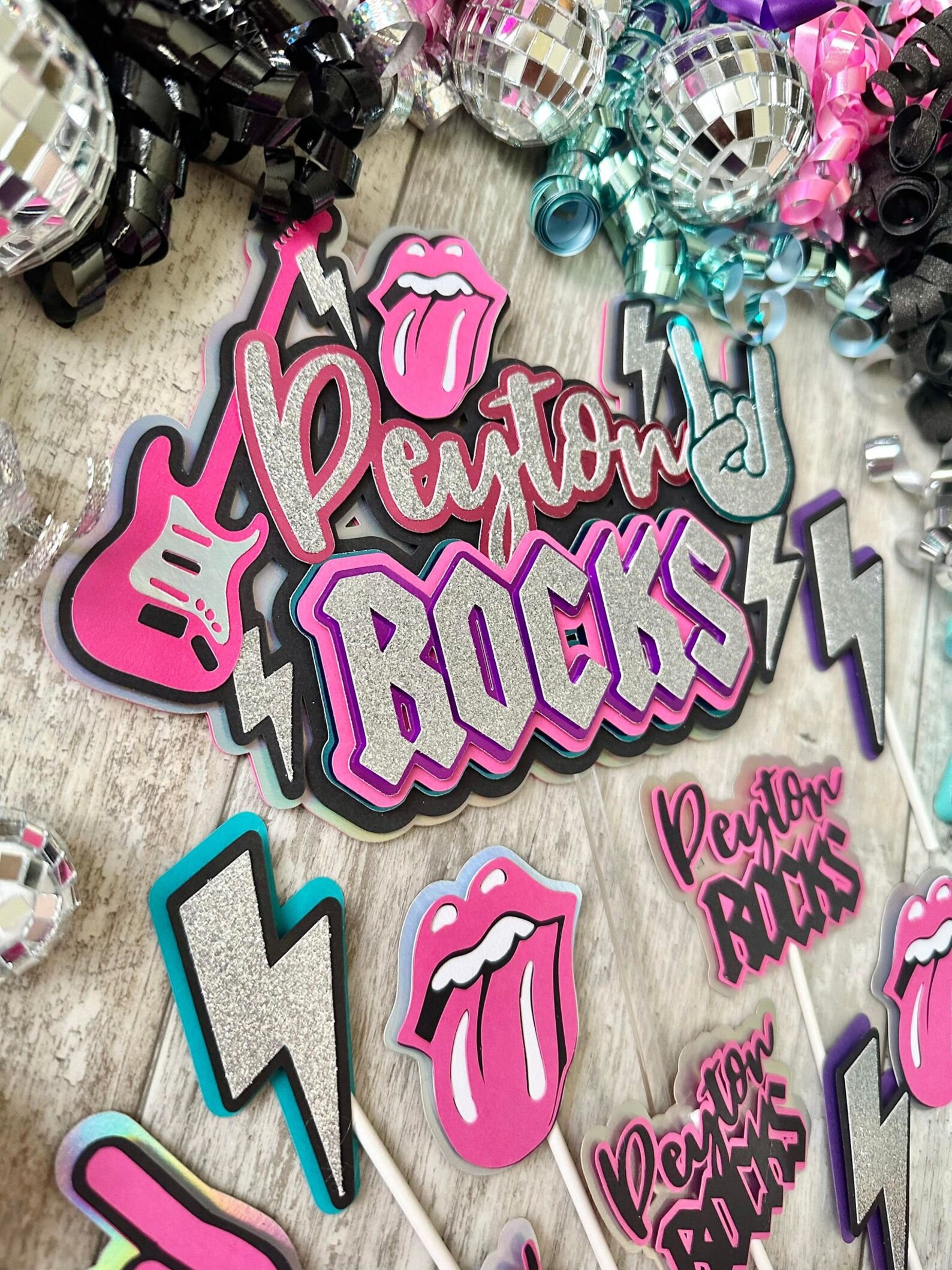 Rock N Roll Rockstar First 1st Birthday Bachelorette Party Banner - Etsy