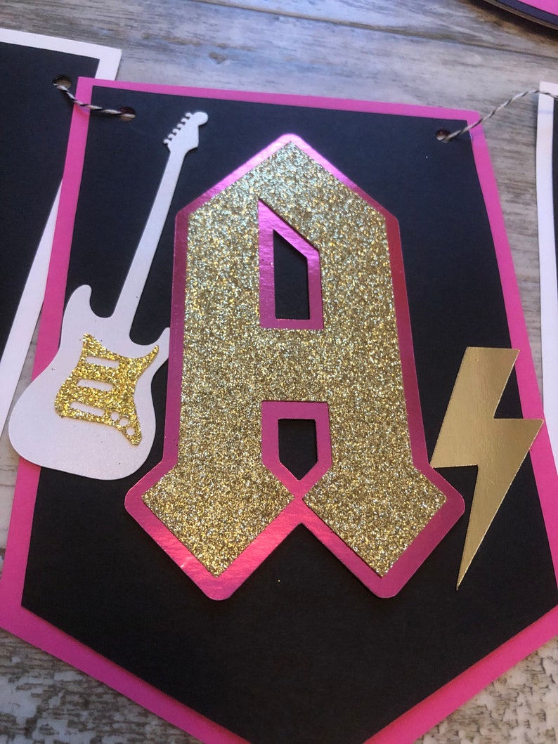 Rock N Roll Pink Gold Rockstar Rocker 80s Rock Girls Theme - Etsy