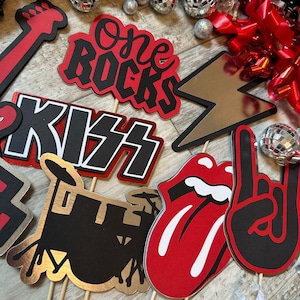 Rock N Roll Theme Centerpiece Picks Sticks - Etsy