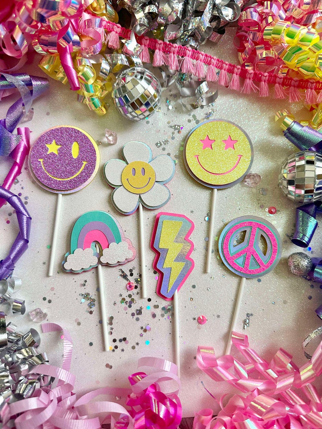 Teen Preppy Smile Rainbow Aesthetic One Happy Girl Birthday Girl Party ...