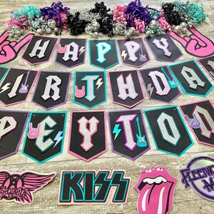 Rock N Roll Rockstar First 1st Birthday Bachelorette Party Banner - Etsy