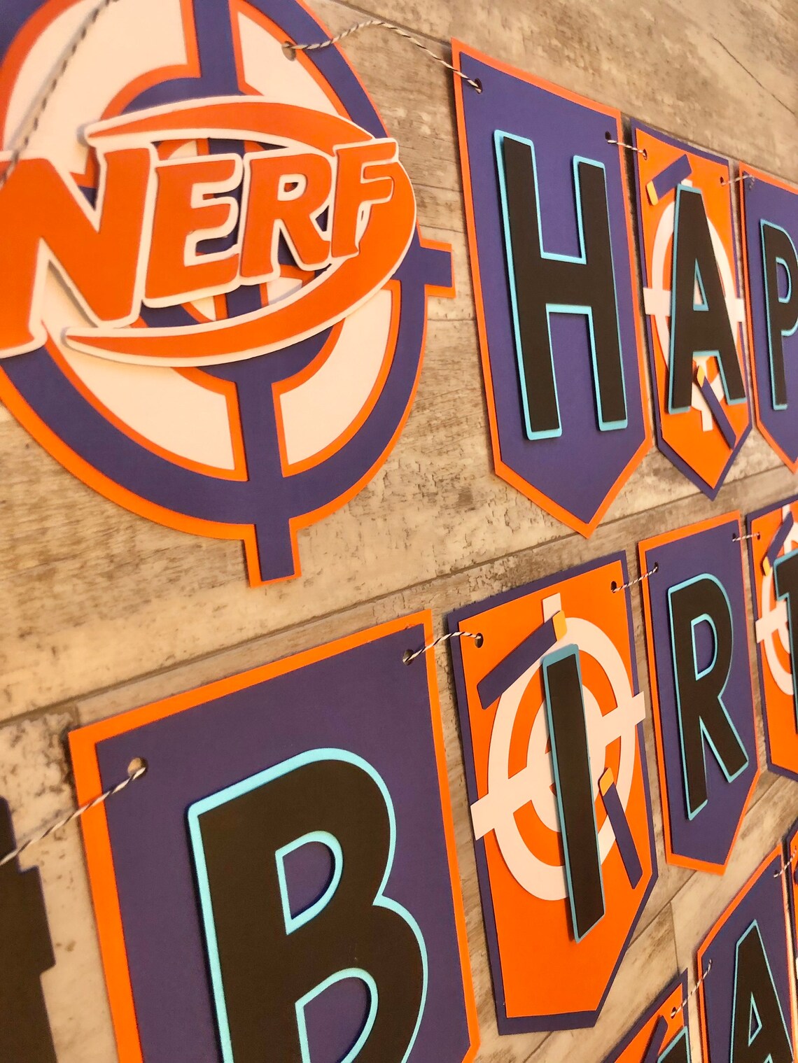 Foam Dart War Laser Dart Gun Target Blue Orange Theme Birthday - Etsy