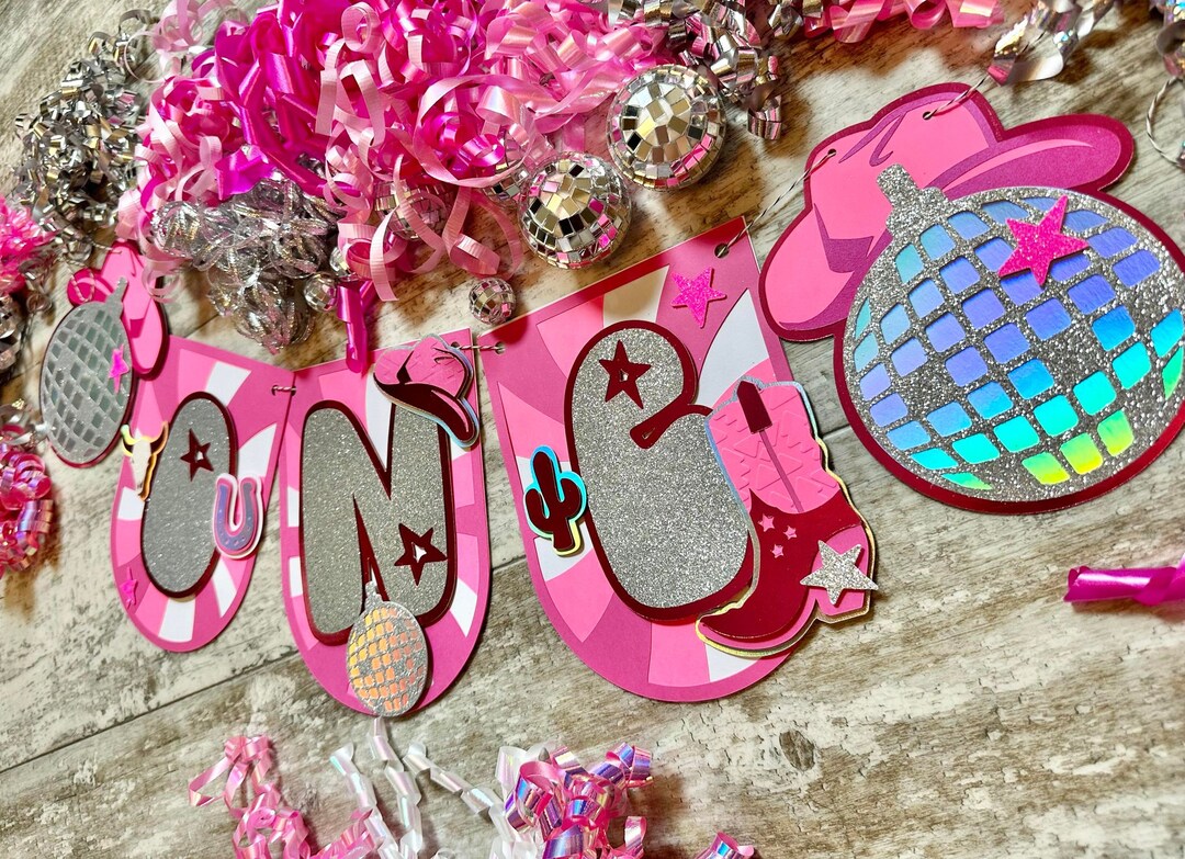 Disco Cowgirl Space Cowgirl Let's Go Girls First Rodeo Theme ONE ...