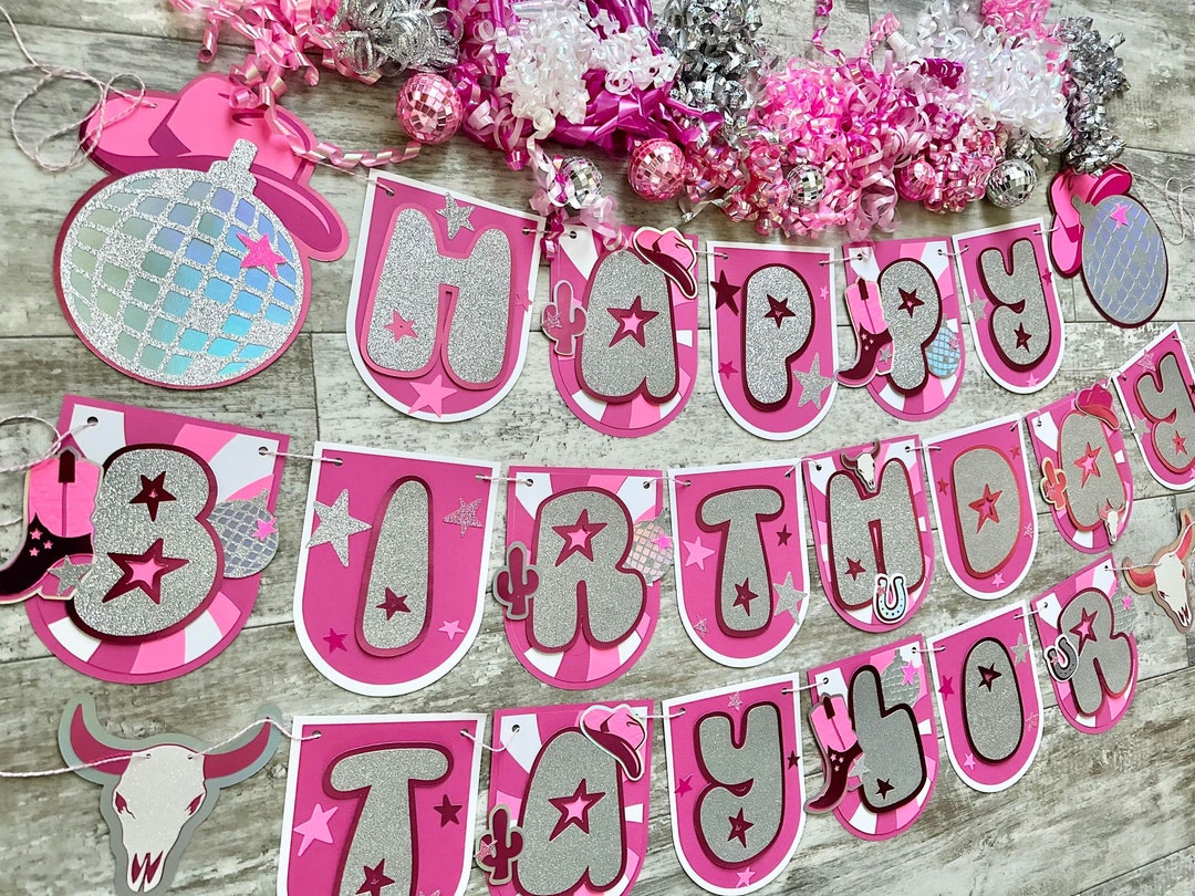 Disco Cowgirl Lets Go Girls Space Cowgirl First Rodeo Theme Birthday ...