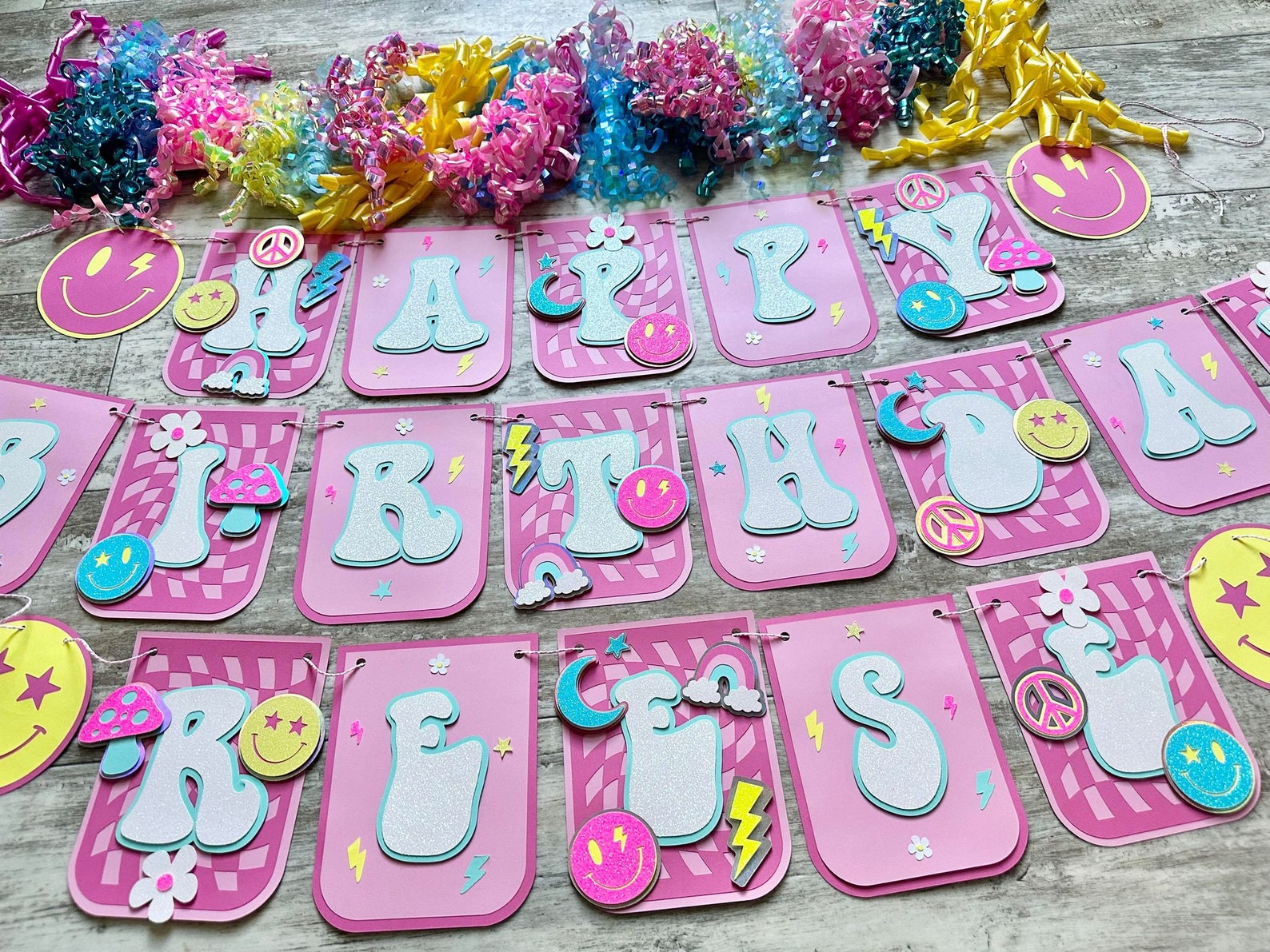Preppy Patch Party Birthday Banner - Etsy