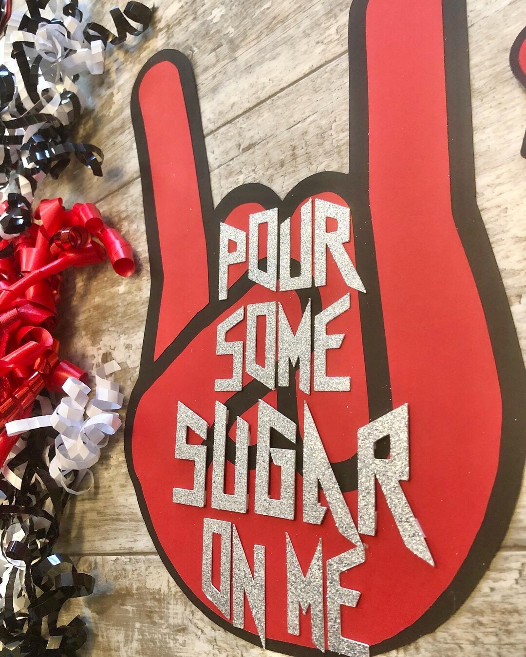 One Rocks Born to Rock Free Tattoos Pour Some Sugar Rock Hand Table ...