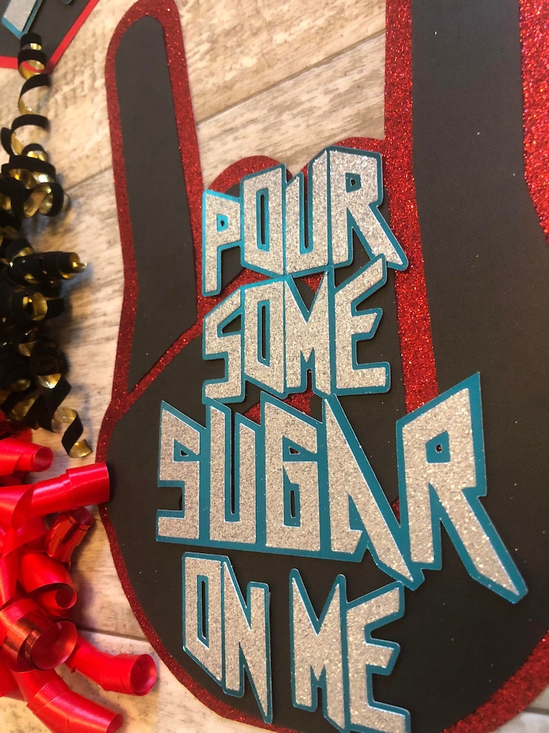 One Rocks Born to Rock Free Tattoos Pour Some Sugar Rock Hand - Etsy