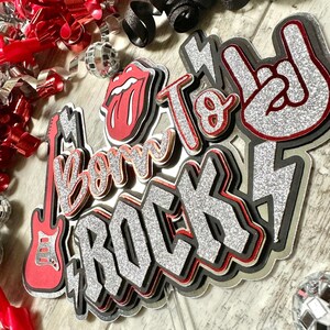 Born to Rock Rock N Roll Cake Topper - Etsy
