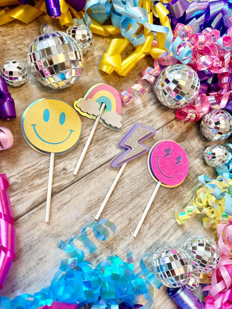 Teen Preppy Smile Rainbow Aesthetic One Happy Girl Birthday Girl Party ...
