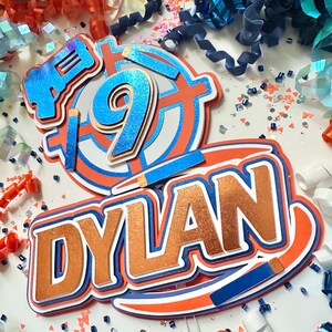 Foam Dart Gun Target Orange Blue Cake Topper - Etsy