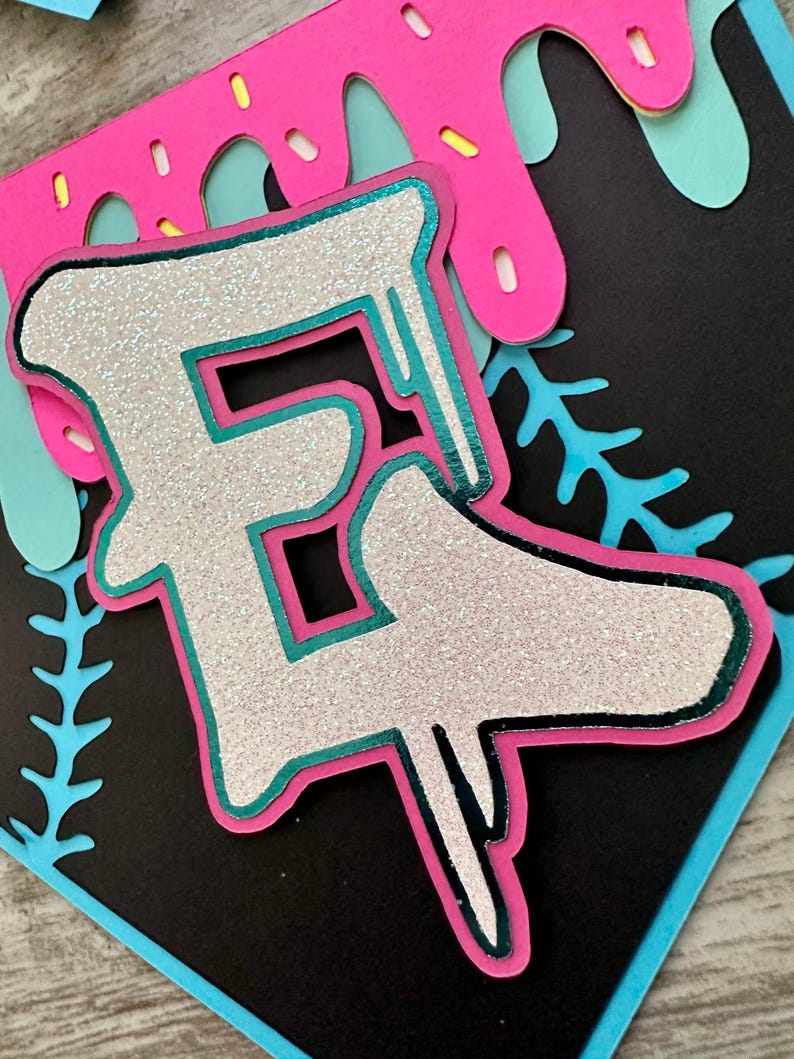 Drippy Ice Cream Drip Baseball Graffiti Birthday Banner - Etsy