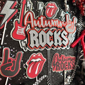Rock Rockstar Rock N Roll One Rocks Cake Topper & Cupcake Toppers - Etsy