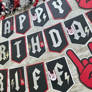 Rock N Roll Rockstar Born to Rock First 1st Party Happy Birthday ...