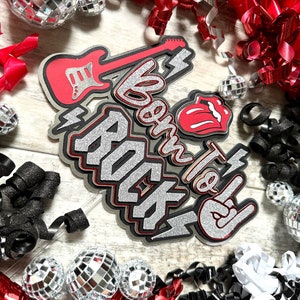 Born to Rock Rock N Roll Cake Topper - Etsy