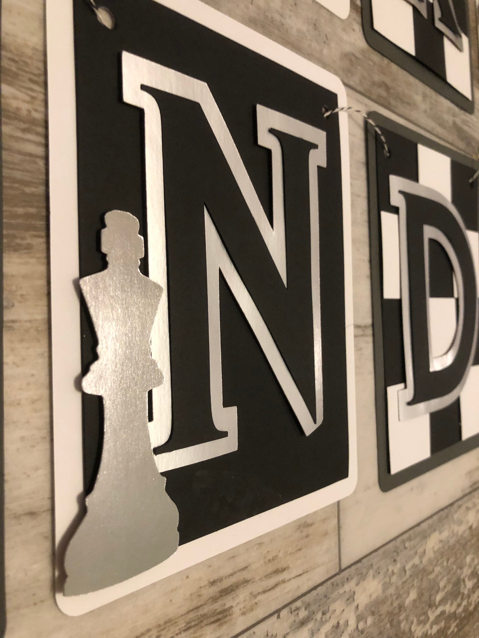 Chess Checkmate Theme Black White Silver Birthday Party Banner - Etsy