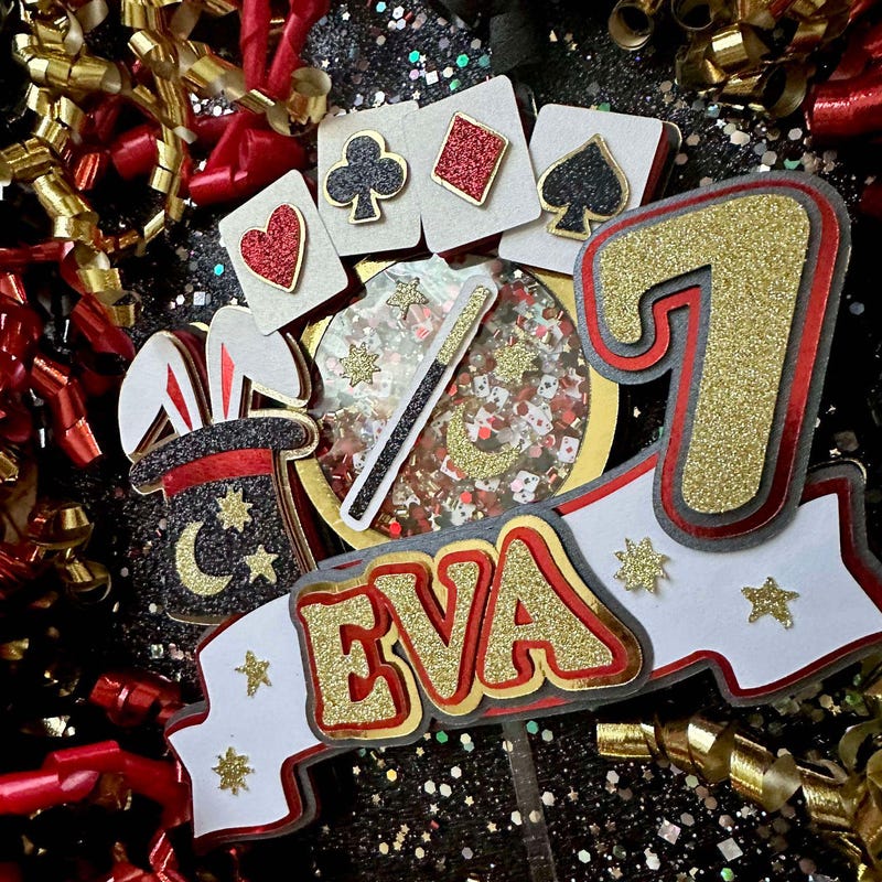 Playing Card Cake Topper - Etsy