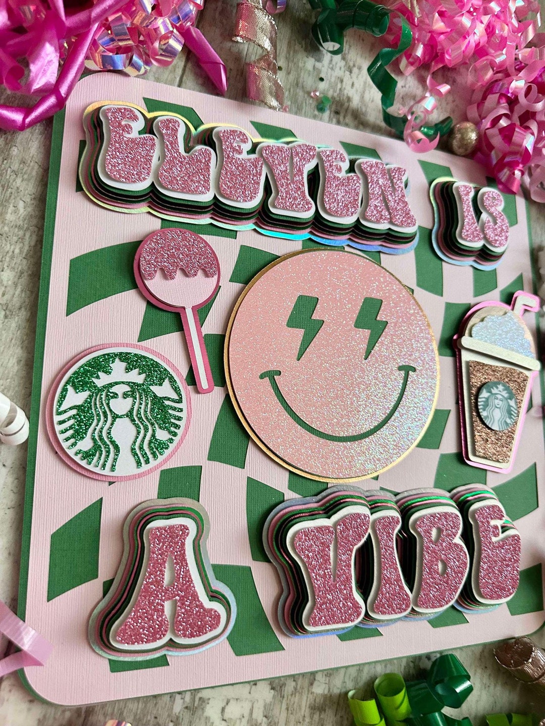 Teen Preppy Starbies Aesthetic Checkered Vibe Birthday Table Sign - Etsy