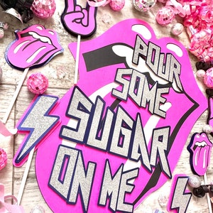 Rock N Roll Mouth Custom Wording Another One Bites the Dust Pour Some ...