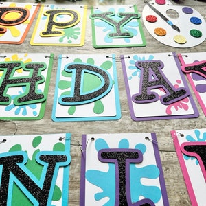 Paint Party Banner, Art Party, Pastel Paint Party, Rainbow Party, Art ...