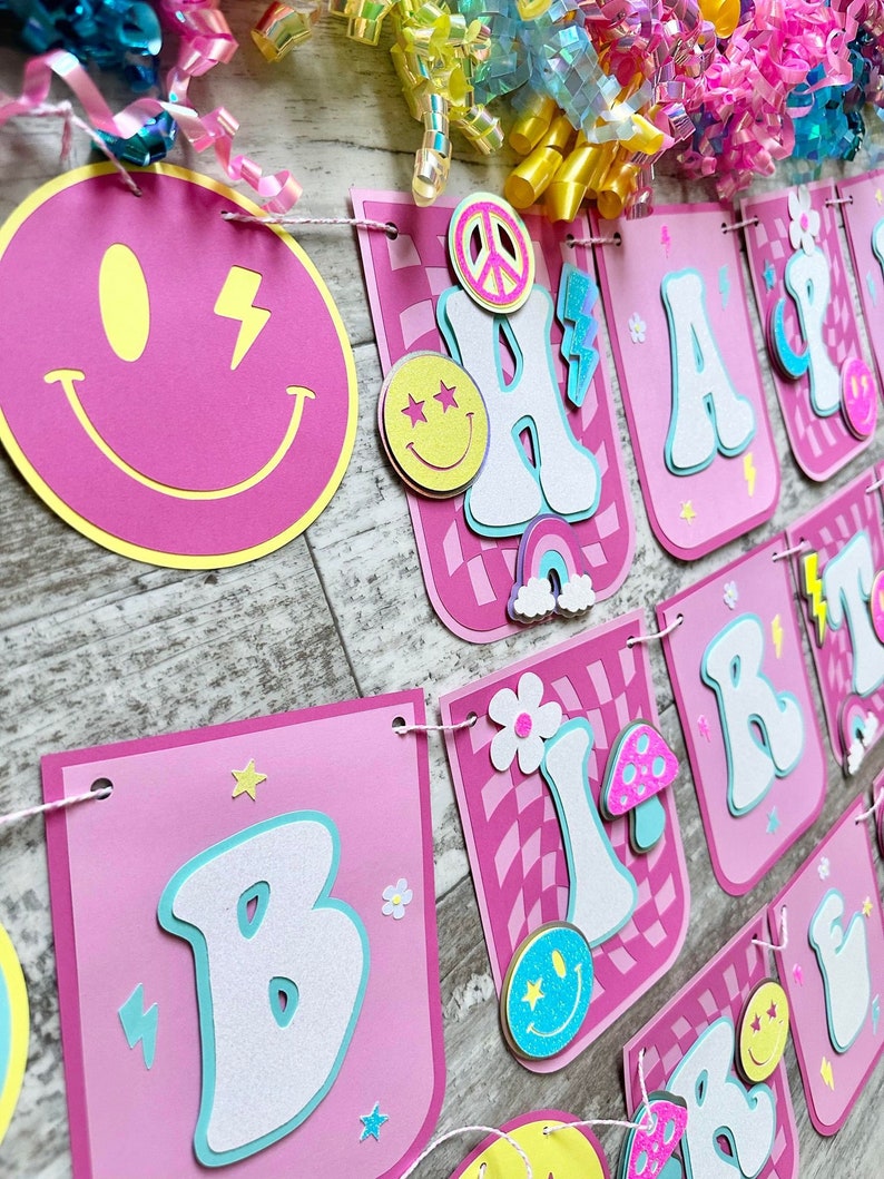 Preppy Patch Party Birthday Banner - Etsy