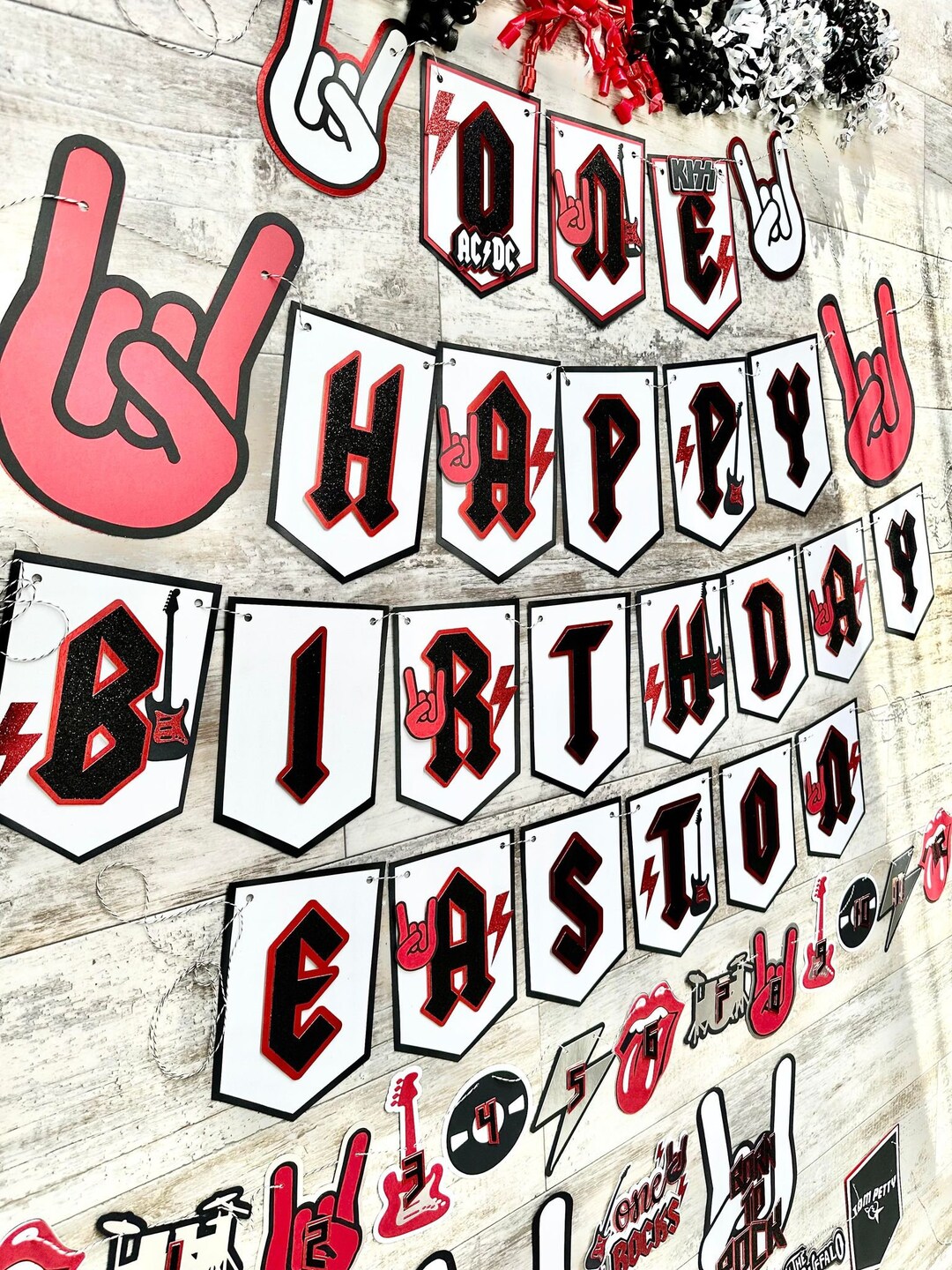 Rock N Roll Rock Star Born to Rock Music Band Theme First Birthday ...