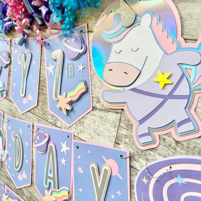 Galaxy Birthday Banner - Etsy