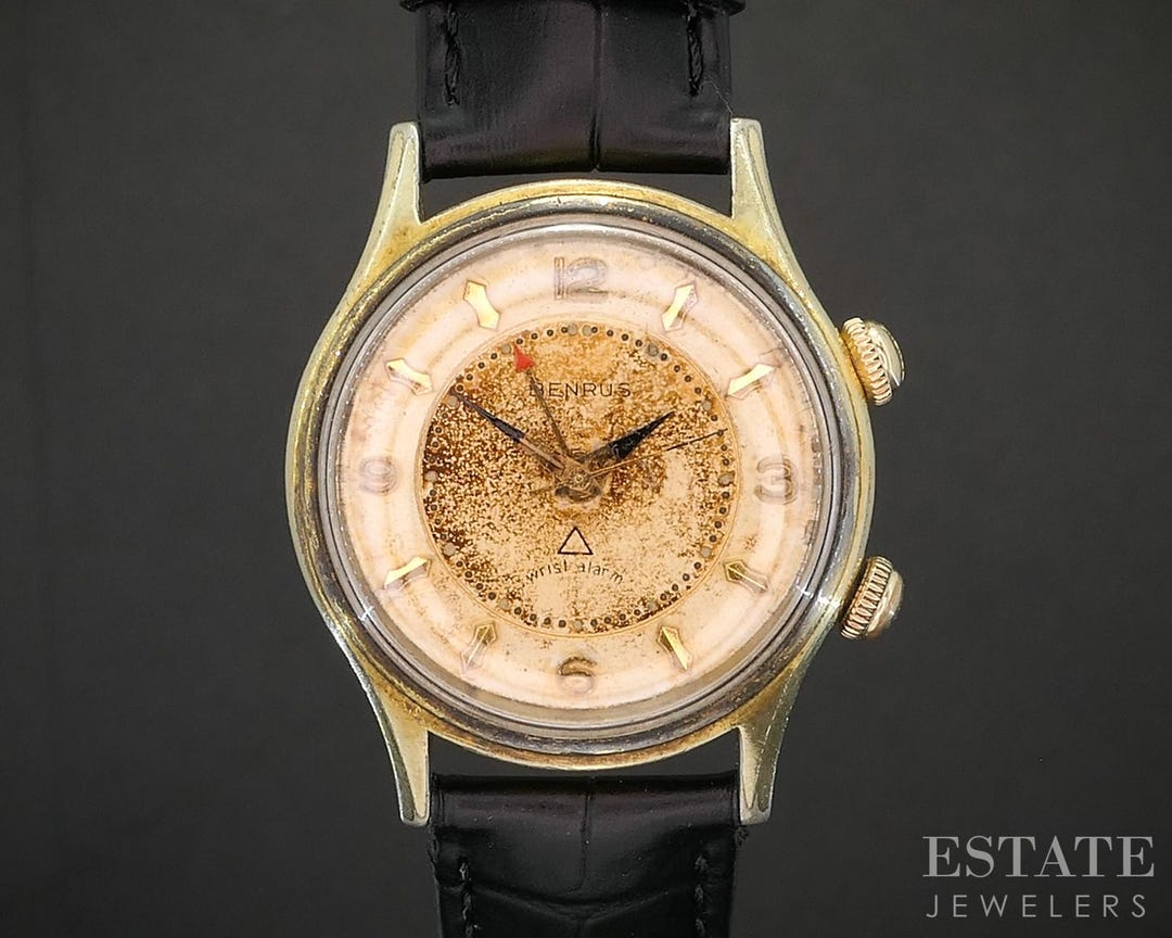 Vintage Benrus Wrist Alarm Date Stainless Two Tone Mens Watch P15045 - Etsy