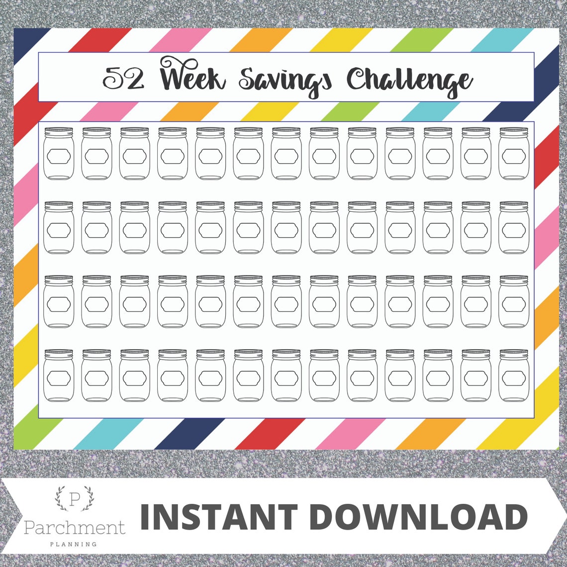 52 Week Savings Tracker / Printable Savings Tracker / Budget Binder ...