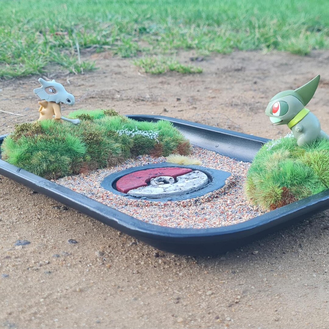 Pokémon Ash Tray Cubone Vs Axew Large Hand Made One of A Kind - Etsy