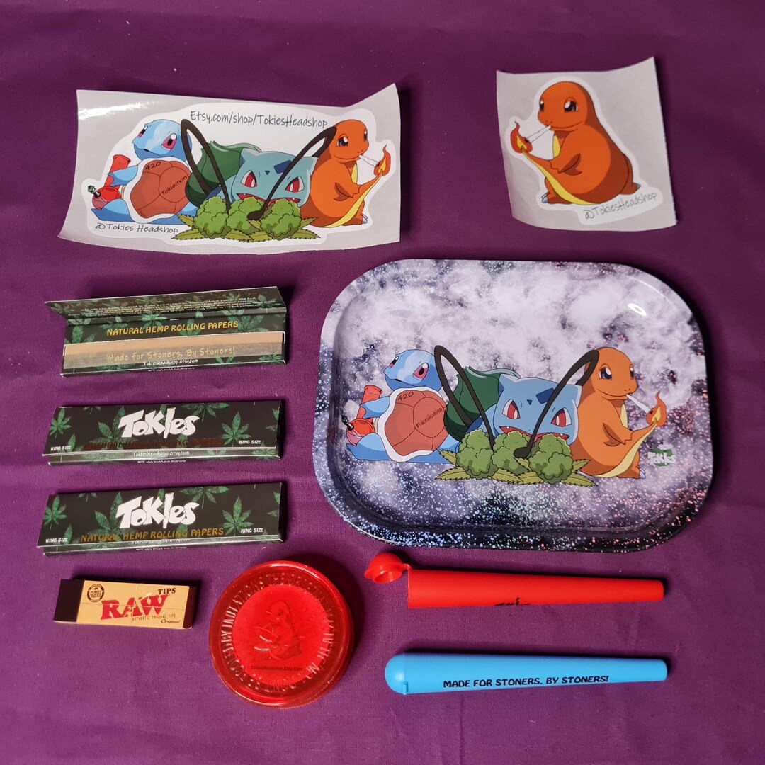 Pokémon Rolling Tray Gift Set Choose Your Starter Pokemon Papers, Tips ...