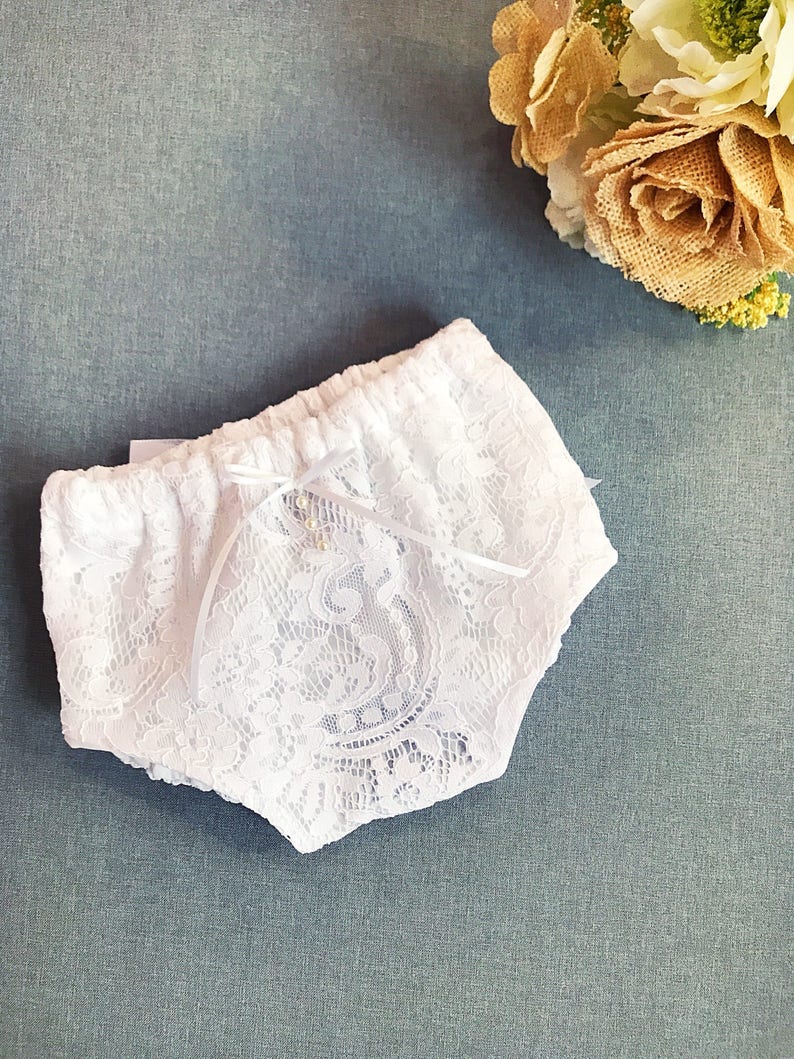Harmonia organic cotton baby girl's diaper cover white | Etsy