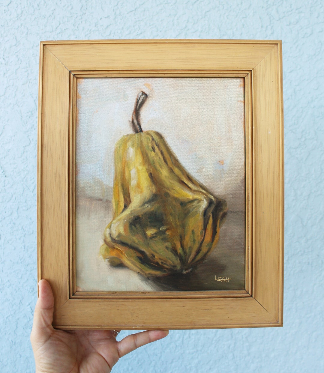Original Gourd Oil Painting, Kitchen Still Life Art, 8x10 Canvas - Etsy